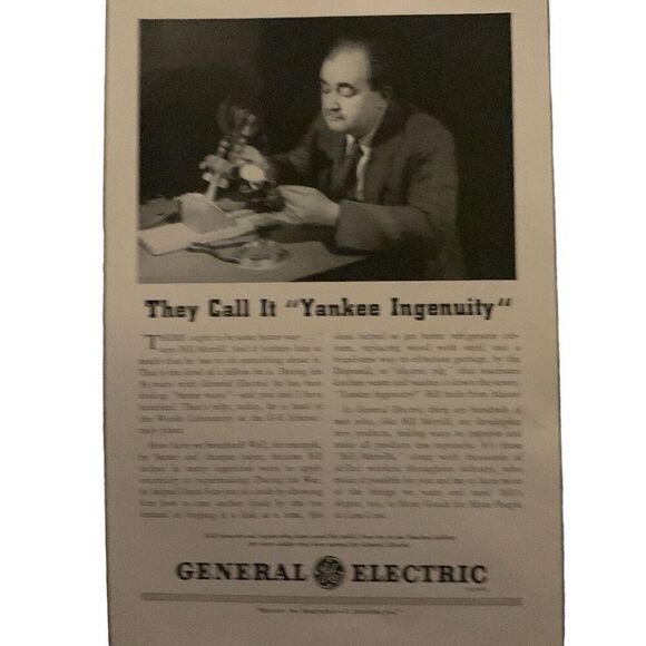 General Electric | Art | Vintage 939 Generalelectric Yankee Ingenuity ...